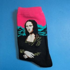 Accessories | Mona Lisa Pink Unisex Crew Socks By Da Vinci | Poshmark
